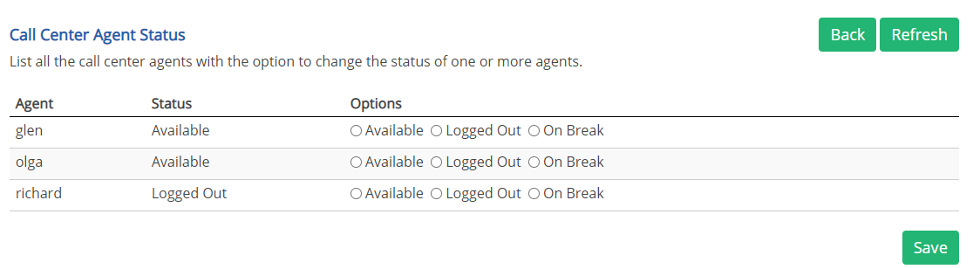 Call Centre Agent Status – Voiceflow